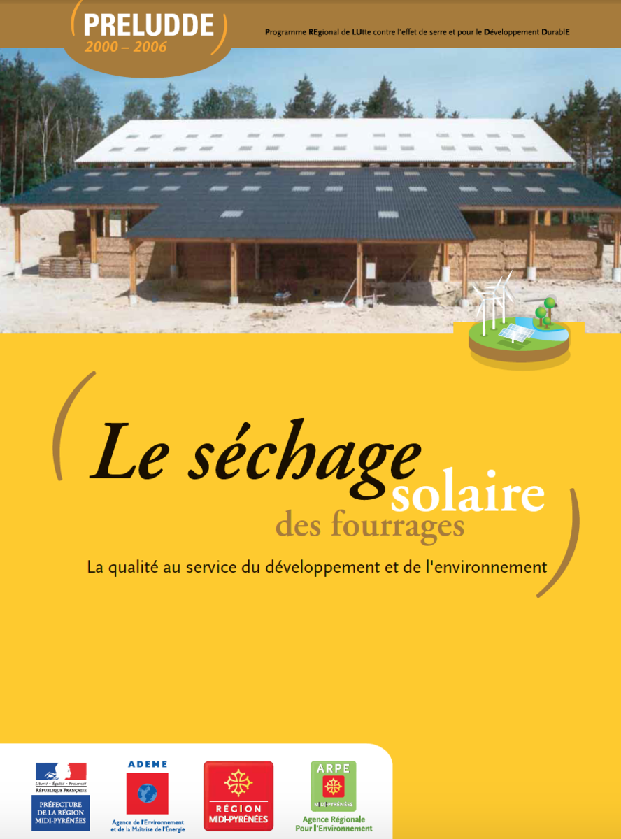 Le séchage solaire des fourrages - Solagro